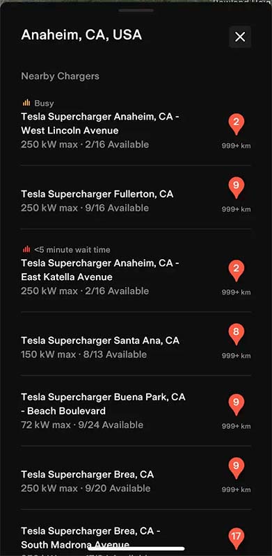 Consultar el precio de la carga en los Superchargers desde la APP