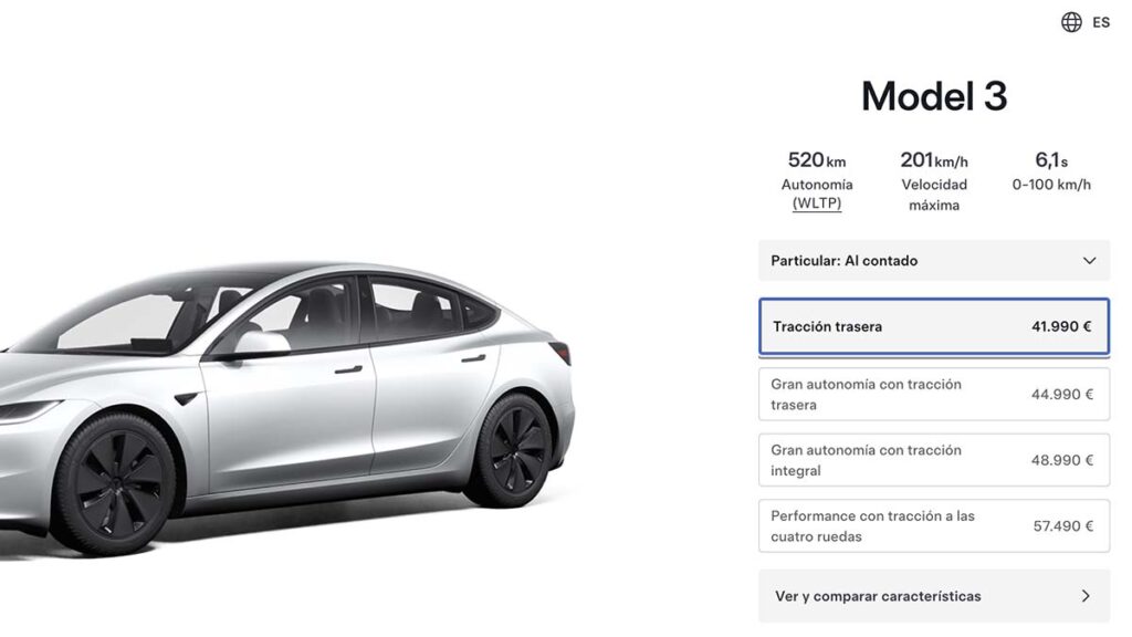 El Tesla Model 3 más barato ya no lo es tanto, sube de precio