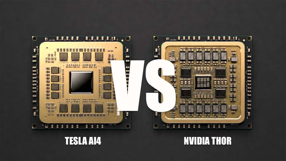 El chip Tesla AI4 y NVIDIA Thor cara a cara. ¿Cuál es mejor para la conducción autónoma?